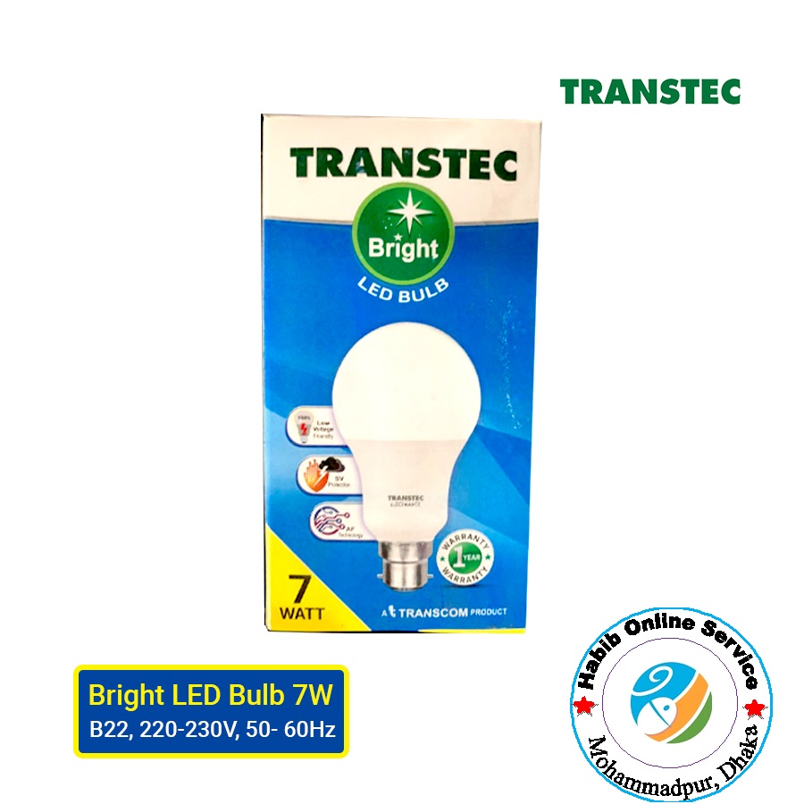 Transtec Bright CDL LED Bulb Patch Type 7W/9W/13W/15W/18W – Habib ...